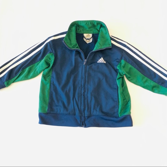 adidas | Jackets & Coats | Adidas Green And Blue Track Jacket Boys 2t ...